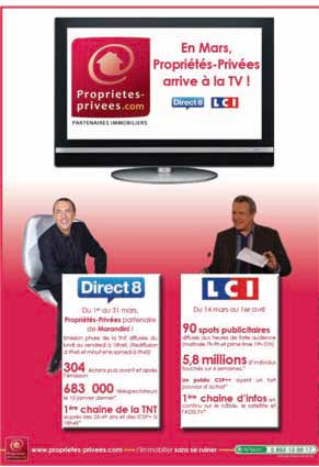 Propriétés-Privées lance sa première campagne TV | Choisir Sa Franchise